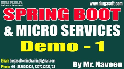 Spring Boot Micro Services Tutorials Demo By Mr Naveen On