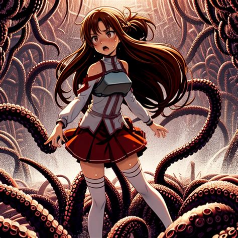 Ai Art Lora Model Tentacle Dungeon Pixai