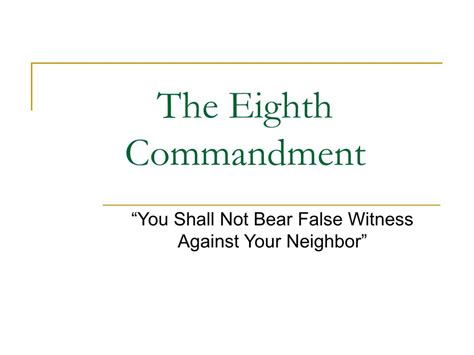 ppt the eighth commandment powerpoint presentation free download id 6172481