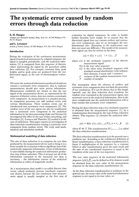 pdf the systematic error caused by random errors through data reduction