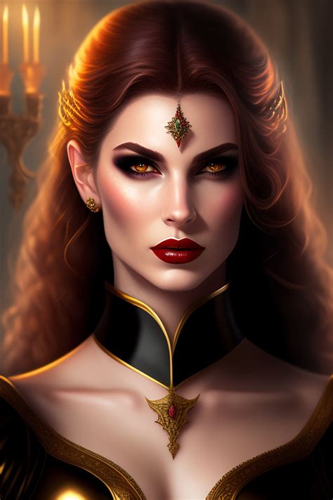 Lexica Female Vampire Dark Fantasy Dnd Portrait Pale Skin Dark Lady