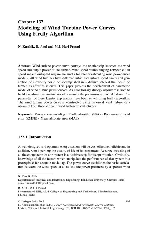pdf modeling of wind turbine power curves using firefly algorithm