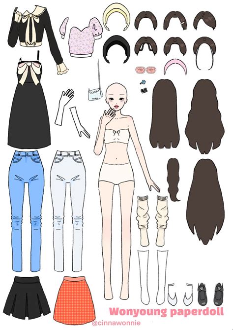 Girlish Fashion Style Coordination Paper Doll Book Korean Artofit