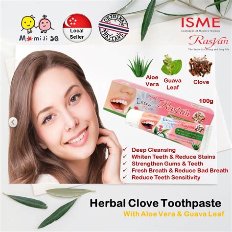 ISME RASYAN Herbal Clove Toothpaste 100g Extra White With Aloe Vera