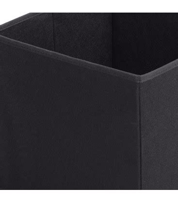 Boîte de rangement cube intissé noir 31x31x31cm