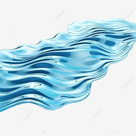 Water Ripples Surface Isolated 3d Render 3d Abstract Aqua PNG