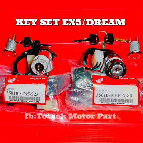 ORI Honda Ex5 Dream Key Set Kunci Keyset Main Switch Suis Shopee