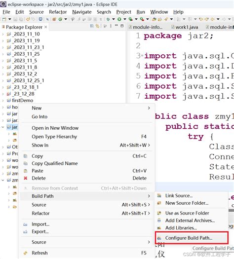 eclipse导入jar包的方法—导入mysql connector java 8 0 28为例 mysql connector java 8 0 28 bin jar csdn博客