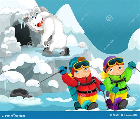 Cartoon Alpinists Stock Illustration Illustration Of Happy