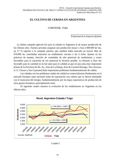 PDF El Cultivo De Cebada En Argentina Rafaela Inta Gov Arrafaela
