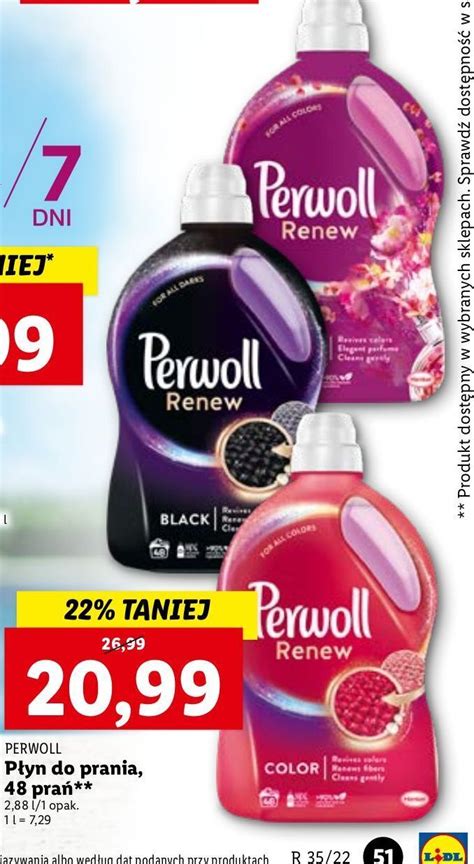 Promocja Płyn do prania perwoll renew color w Lidl