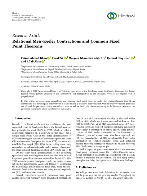 pdf relational meir keeler contractions and common fixed point theorems
