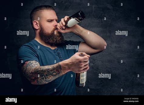 A Man Drinking Beer Stock Photo Alamy