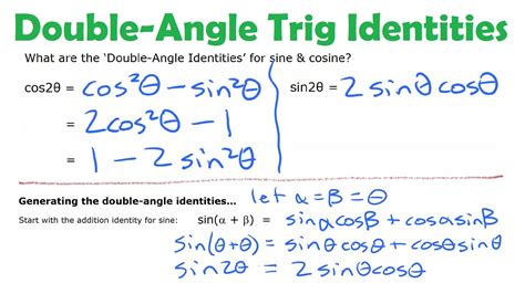 Double Angle Trig Identities 6 2b PRE CALCULUS 12 YouTube