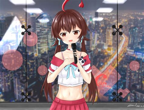 Wallpaper Anime Girls Virtual Youtuber Shinka Musume Long Hair