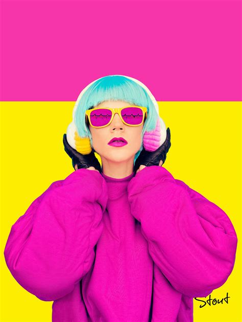 Marko Stout Album Covers Art Girl Photoshop Neon Movie Posters
