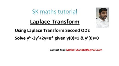using laplace transform to solve 2nd order linear differential equation question youtube