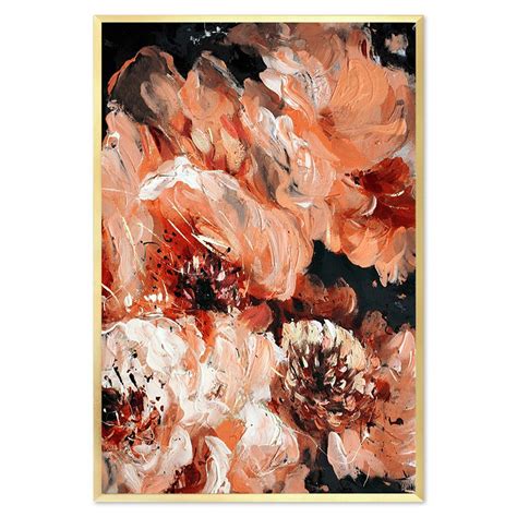 Obraz olejny ręcznie malowany Kwiaty 63x93cm