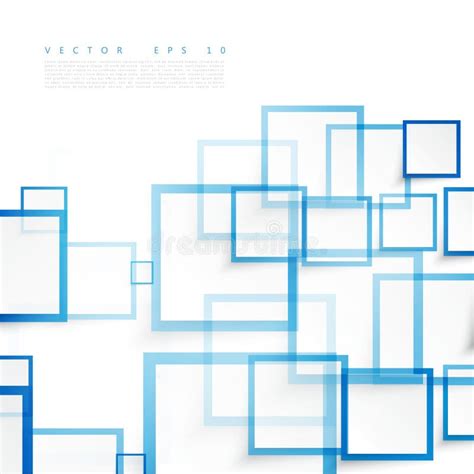 Quadrados Do Azul Do Vetor Abstraia O Fundo Ilustração do Vetor