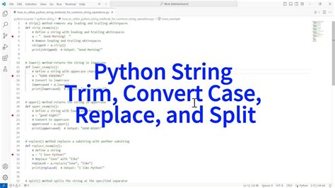 How To Efficiently Process Python String Trim Convert Case Replace