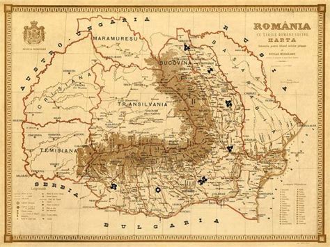 Harta Romaniei 1800 Rumänien landkarte Alte landkarte Kartographie