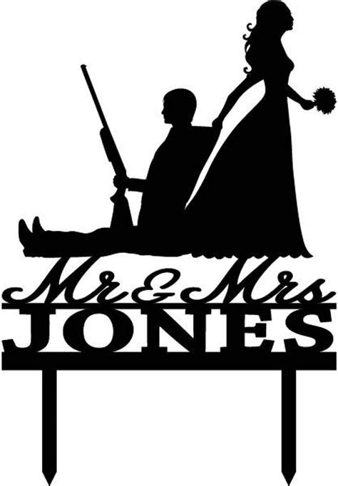 Mr Mrs With Bride Dragging Groom Hunting Groom With Last Etsy