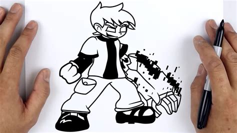 HOW TO DRAW CORRUPTED BEN 10 PIBBY Glitched Legends Friday Night