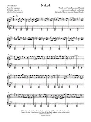 Naked Sheet Music 1 Arrangement Available Instantly Musicnotes