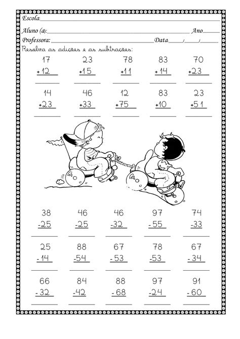 E Ano Atividades De Matem Tica Adi O E Subtra O Cuca