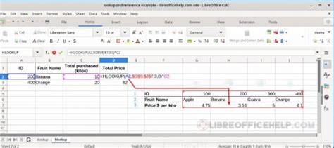Lookup And Reference Functions In Libreoffice Calc