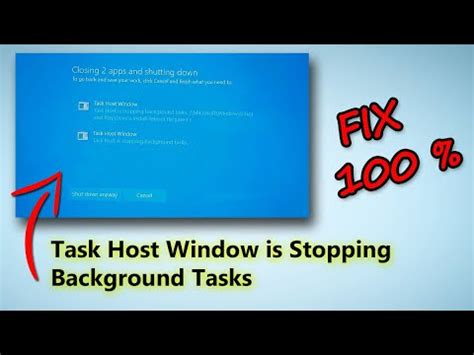 FIX Task Host Is Stopping Background Tasks In Windows 10 YouTube