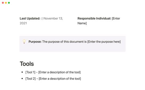Standard Operating Procedure Sop Template Notion Marketplace