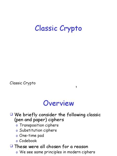 classic cryptography pdf cryptanalysis cryptography
