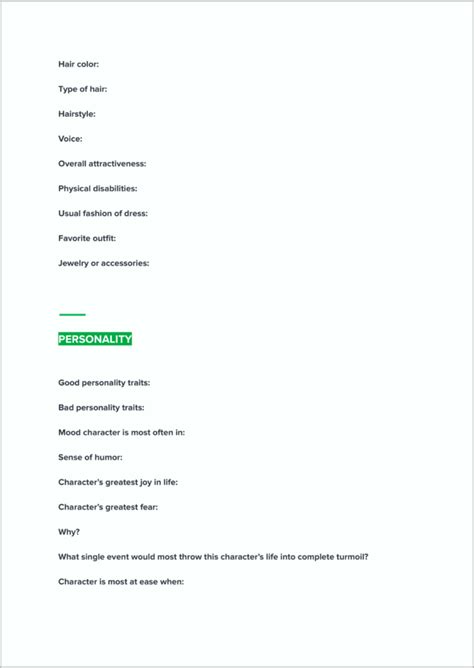 Oc Template Google Docs Free