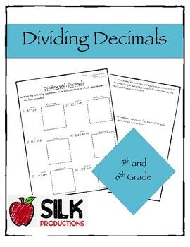Dividing Decimals Practice Worksheet By Silk Productions TPT