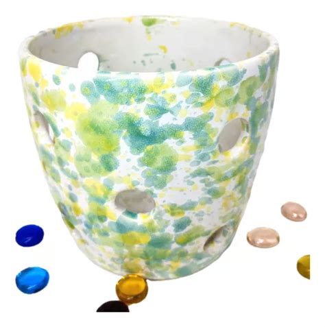 Maceta Para Orqu Deas Conica De Cer Mica Esmaltada Con Hoyos Env O Gratis