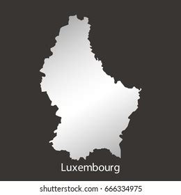Luxembourg Political Map Administrative Divisions Cantons Stock Vector