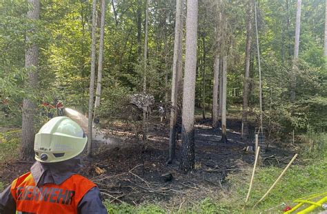 Fitzendorf Burgpreppach Feuerwehr verhindert größeren Waldbrand
