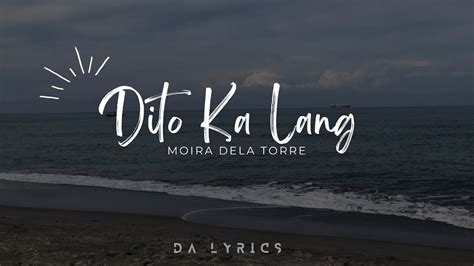 Dito Ka Lang By Moira Dela Torre Lyrics Chords Chordify