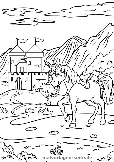 Ausmalbilder Einh Rner Einhorn Malvorlagen Kostenlos Drucken