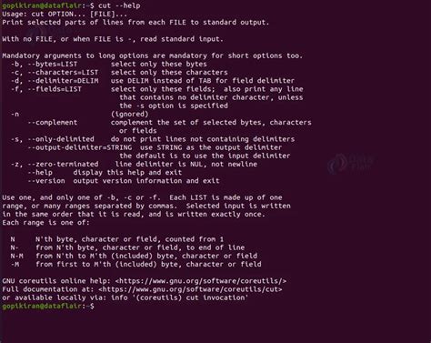 Cut Command In Linux Dataflair