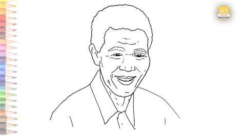 Nelson Mandela Outline Drawing How To Draw Nelson Mandela Step By