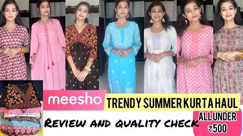 Huge Meesho Kurti Kurta Set Haul Under Summer Kurti Meesho