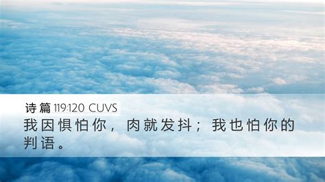 诗 篇 119 120 CUVS Desktop Wallpaper 我 因 惧 怕 你 肉 就 发 抖 我