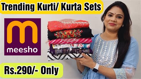 Meesho Kurti Kurta Sets Haul Starting Rs 290 Partywear Kurta Sets