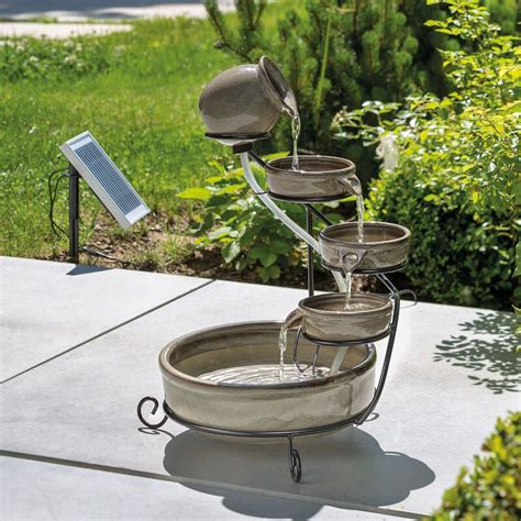 Preisvergleich für Esotec Solar Kaskadenbrunnen mit Akku led