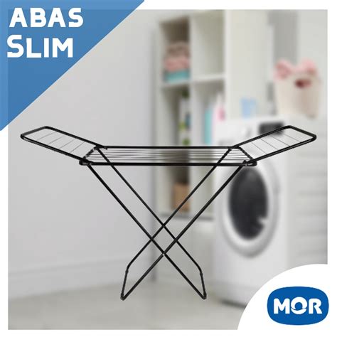 Varal de Chão Para Roupas Aço Abas Slim Preto Mor Shopee Brasil