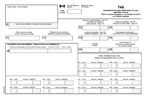 T4a Fillable Form Printable Forms Free Online