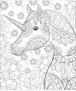 Licorne mandala par kchung Coloriages de Licornes à imprimer pour adultes