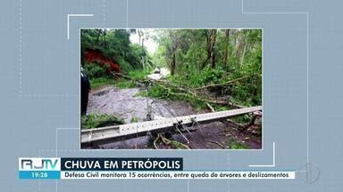 RJ Inter TV 2ª Edição Defesa Civil de Petrópolis monitora 15